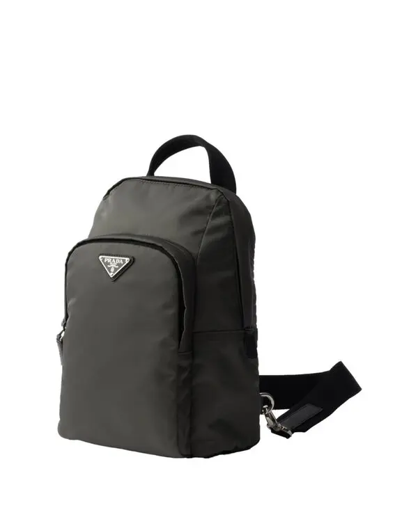 Prada Re-nylon And Saffiano Leather Backpack - Green