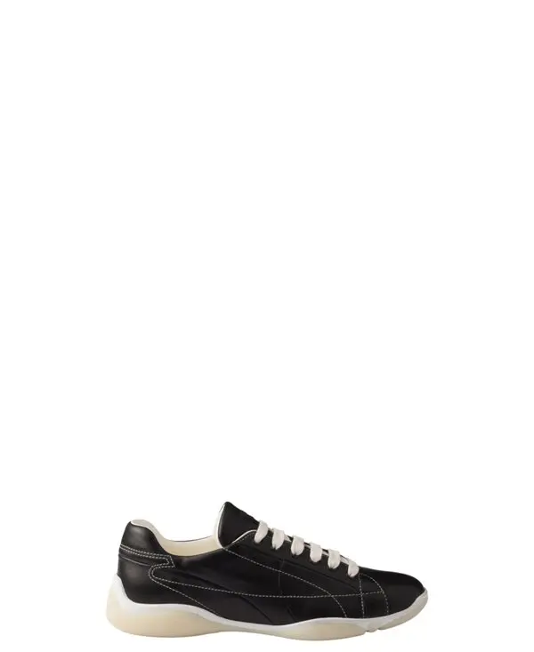 Prada Nappa Leather Sneakers - Black