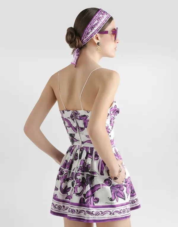 Dolce & Gabbana Majolica-print Poplin Dress
