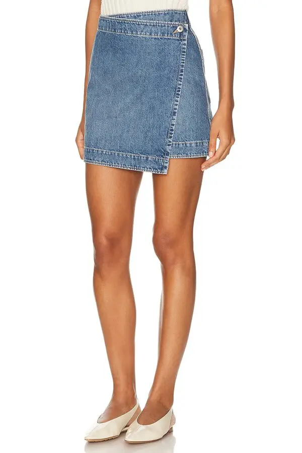 Bottega Veneta Wrap Denim Skirt