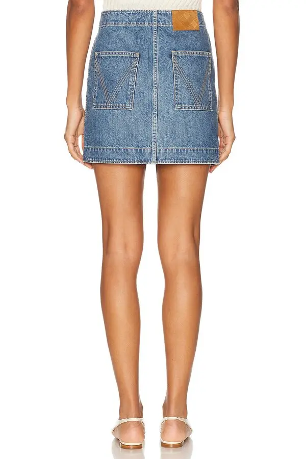 Bottega Veneta Wrap Denim Skirt