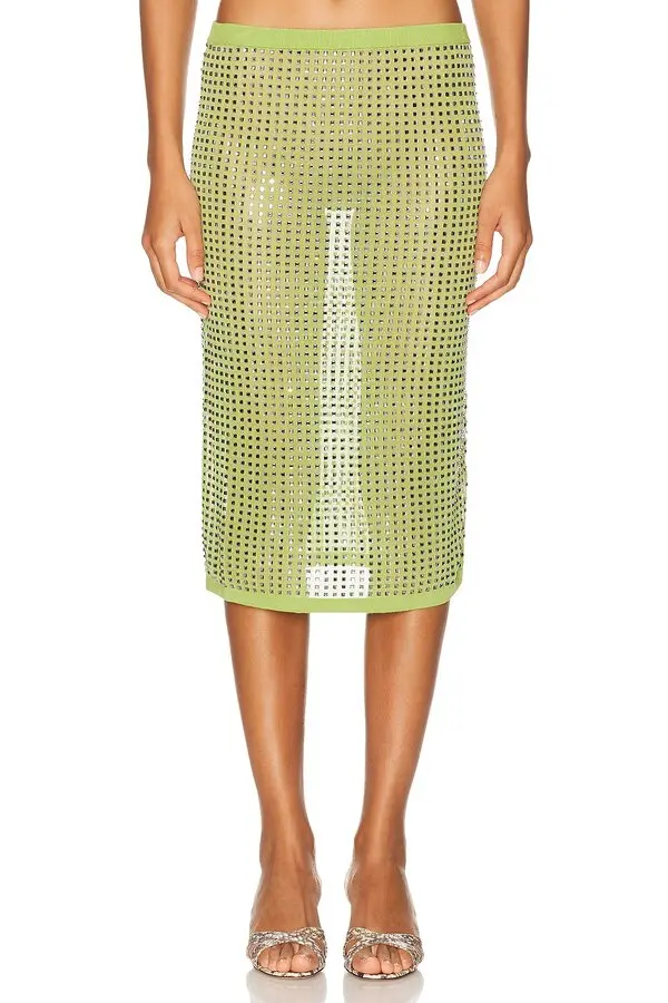 Christopher Esber Cirrus Straight Skirt - Fern