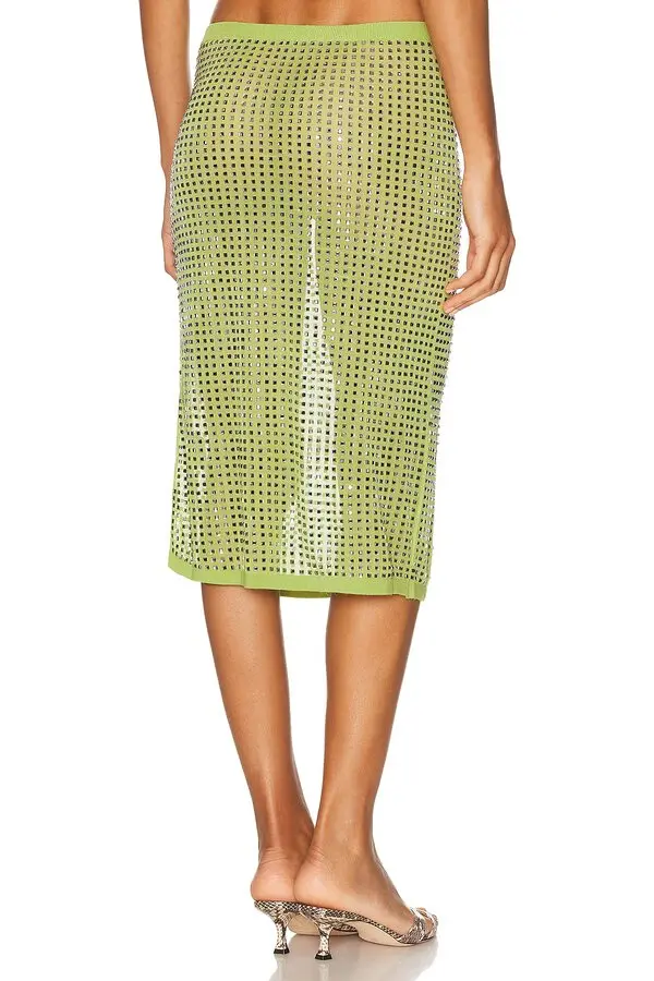 Christopher Esber Cirrus Straight Skirt - Fern