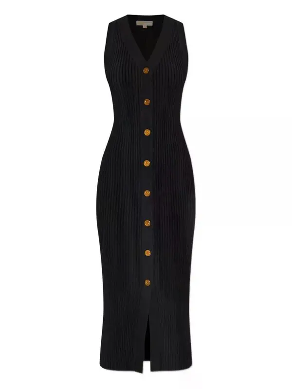 Michael Kors V-neck Ribbed Dress