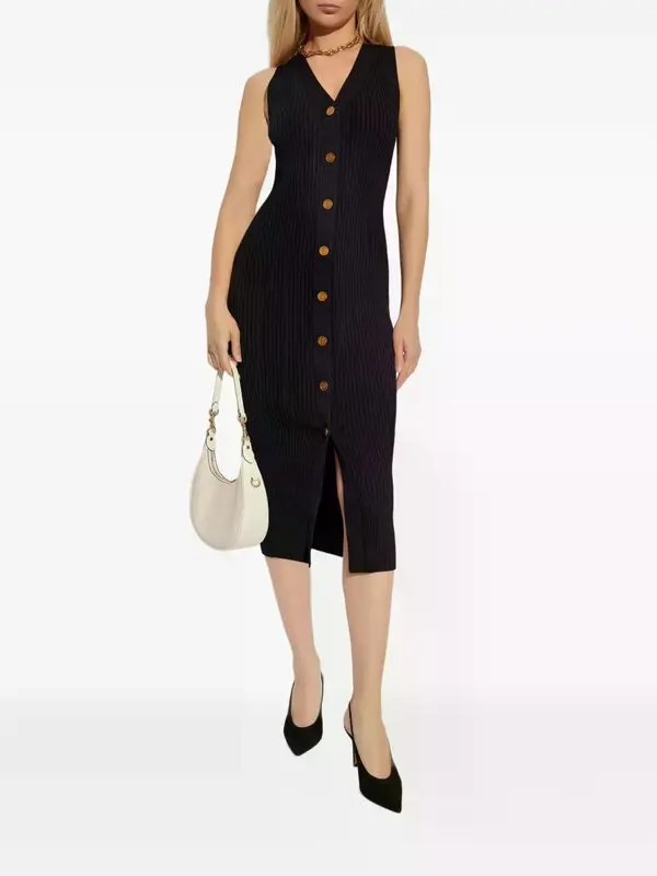 Michael Kors V-neck Ribbed Dress