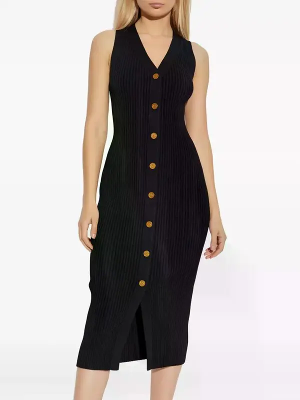 Michael Kors V-neck Ribbed Dress