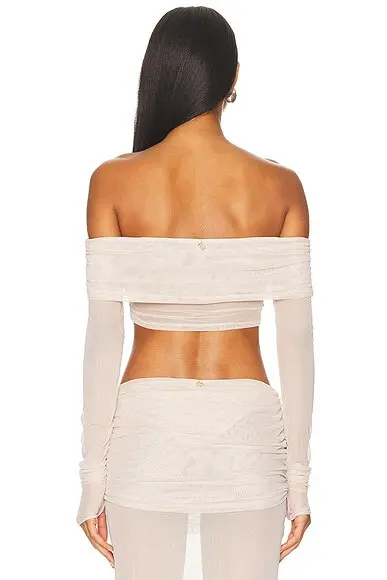 BANANHOT Lena Off-the-shoulder Top - Macadamia