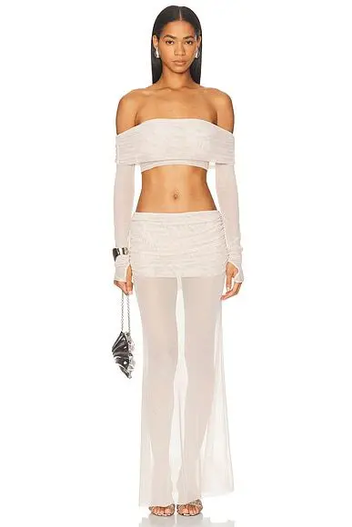 BANANHOT Lena Off-the-shoulder Top - Macadamia