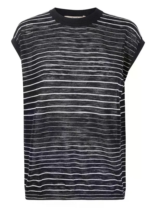 NUUR Striped Linen Top