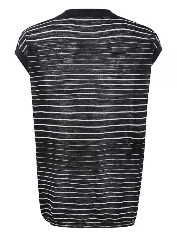 NUUR Striped Linen Top