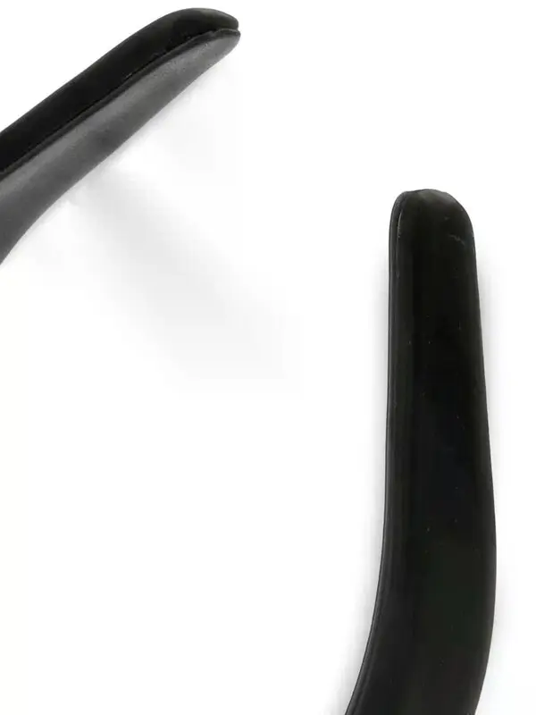 Ferragamo Bow-Embellished Leather Headband In Black  display picture 1