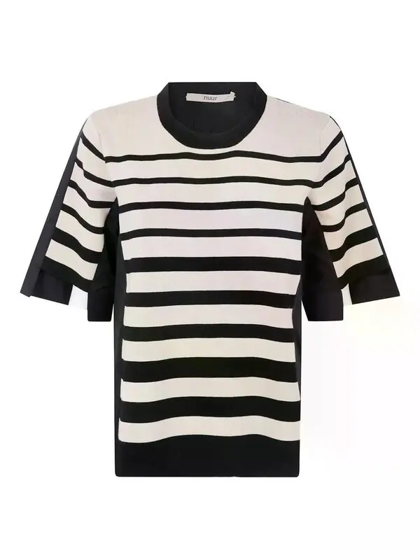 NUUR Striped Panelled Top