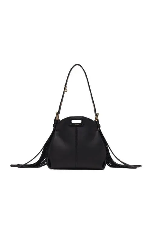 Maje Miss M Micro Leather Bag - Black