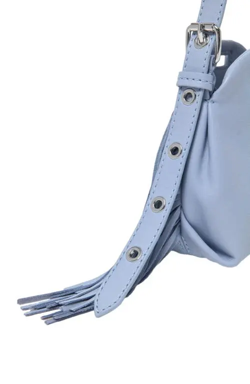 Maje Miss M Micro Leather Bag - Blue Sky