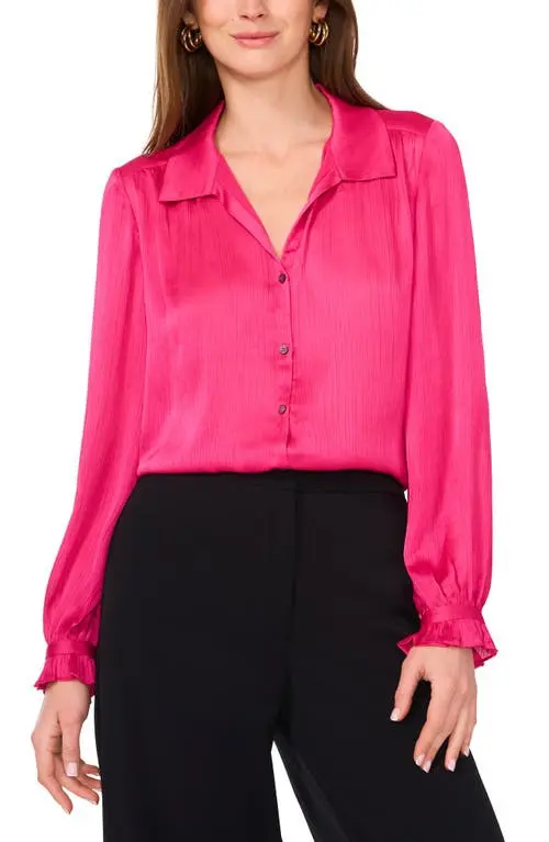 Vince Camuto Plissé Button-up Shirt