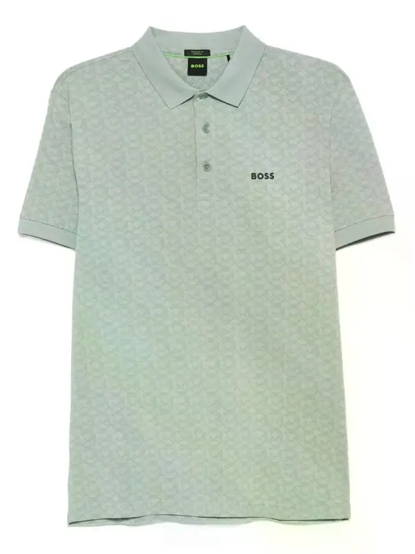 BOSS Logo-print Polo Shirt - Green