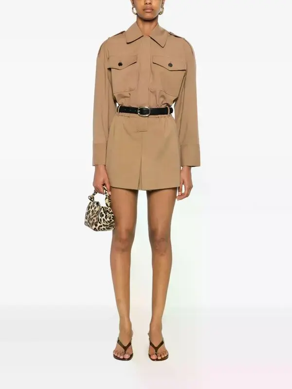 SELF-PORTRAIT Belted Playsuit With Pockets