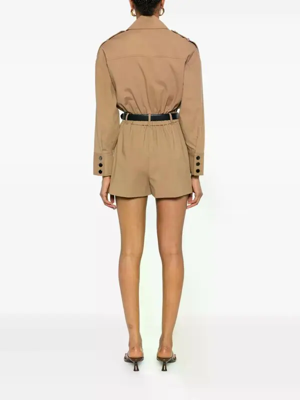 SELF-PORTRAIT Belted Playsuit With Pockets