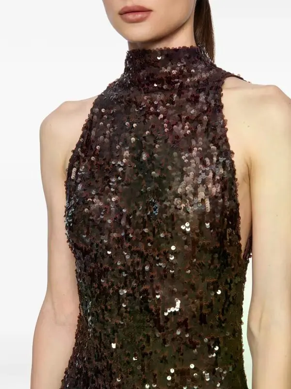 ATU BODY COUTURE Sequin Embellished High-neck Dress