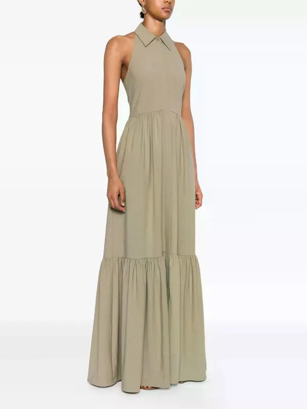 SELF-PORTRAIT Belted Halterneck A-line Dress