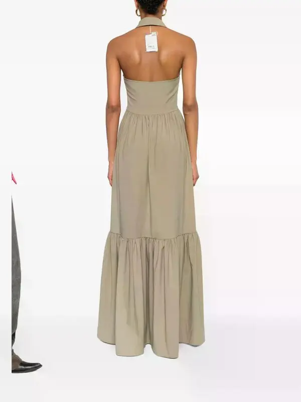 SELF-PORTRAIT Belted Halterneck A-line Dress