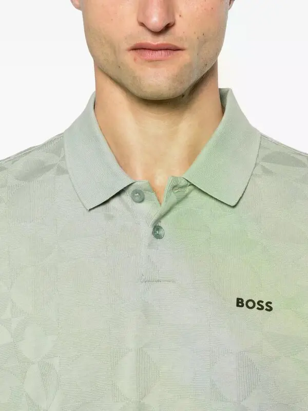 BOSS Geometric-pattern Polo Shirt