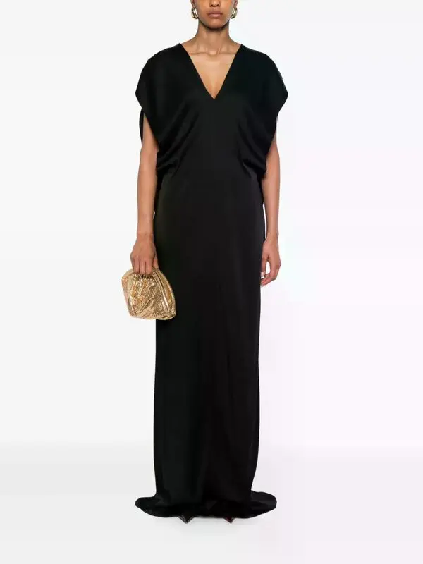 Stella McCartney V-neck Cut-out Dress - Black