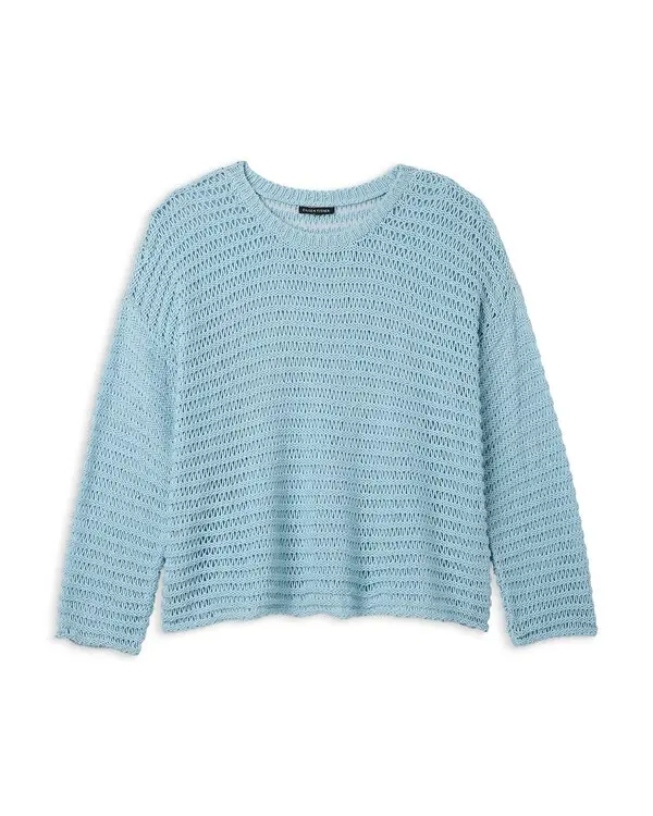Eileen Fisher Crewneck Cord Yarn Pullover Sweater - Pale Sky