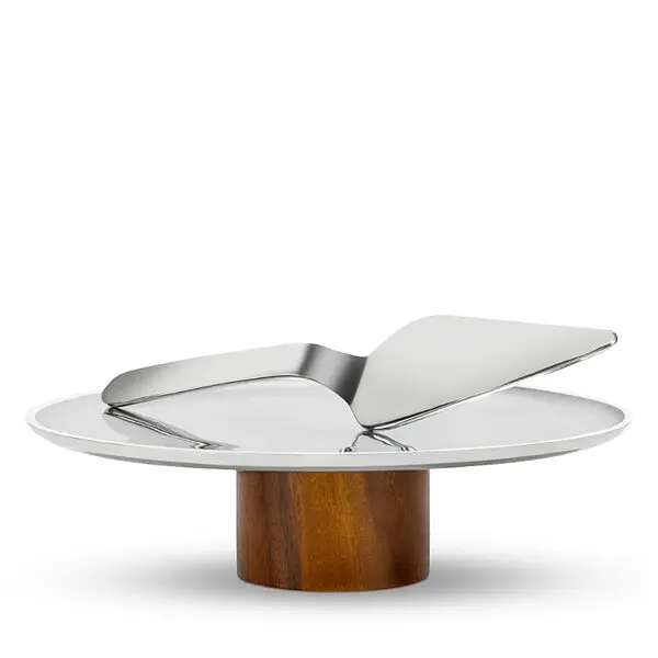 NAMBE Pinnacle Cake Plate With Server Exclusive - Silver