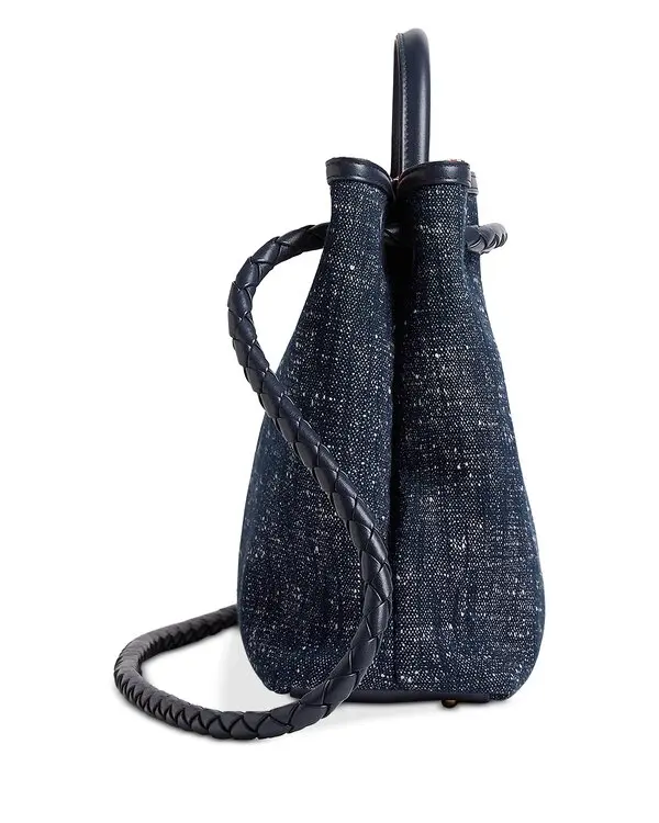 Bottega Veneta Andiamo Denim Top Handle Bag
