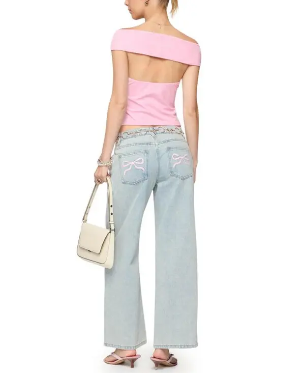 EDIKTED Mikkey Cut Out Off Shoulder Top