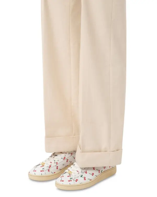 Valentino Garavani Leather Printed Lace-up Sneakers - White Multi