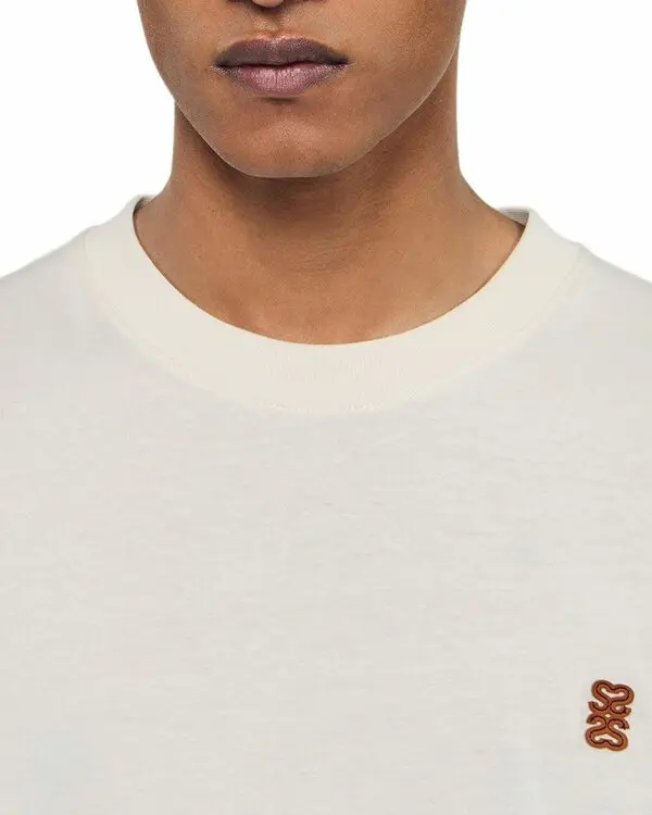 Sandro Short Sleeve Logo Tee - Butter Cream