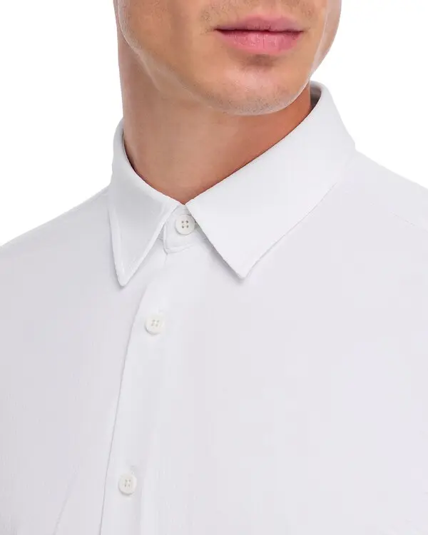 BOSS Performance Roan Slim Fit Button Down Shirt - White