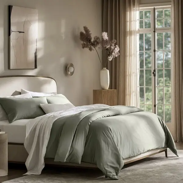 BOLL & BRANCH Signature Comforter Set, King/cal King - Sageleaf