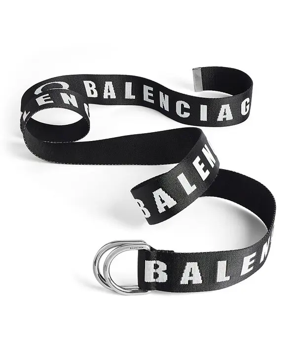 Balenciaga D-ring Belt - Black/white