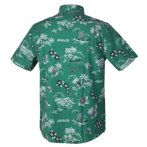 Reyn Spooner Philadelphia Eagles Throwback Kekai Performance Button-down Shirt - Green