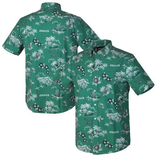 Reyn Spooner Philadelphia Eagles Throwback Kekai Performance Button-down Shirt - Green