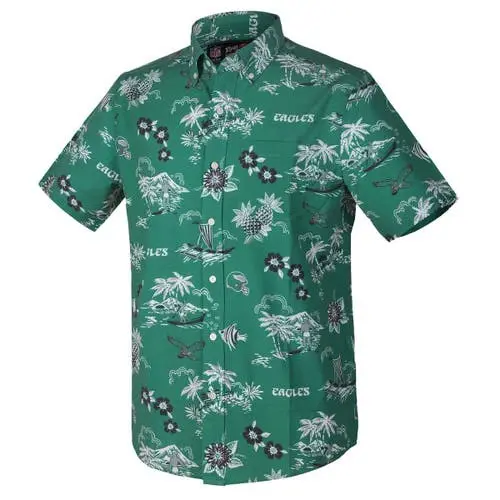 Reyn Spooner Philadelphia Eagles Throwback Kekai Performance Button-down Shirt - Green