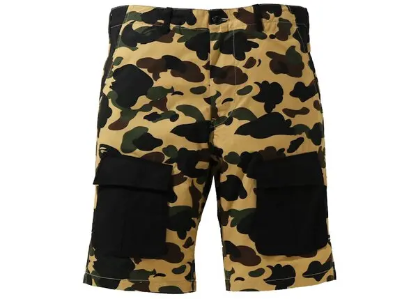 BAPE 1st Camo Pocket Shorts - Yellow