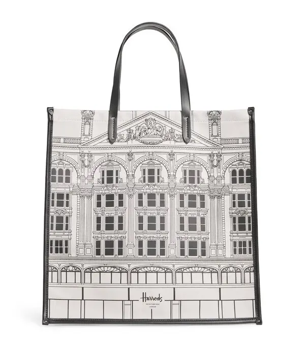 Harrods Building Shopper Bag - Ivory