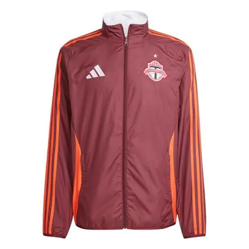Adidas Toronto Fc 2025 Anthem Reversible Full-zip Jacket - Red