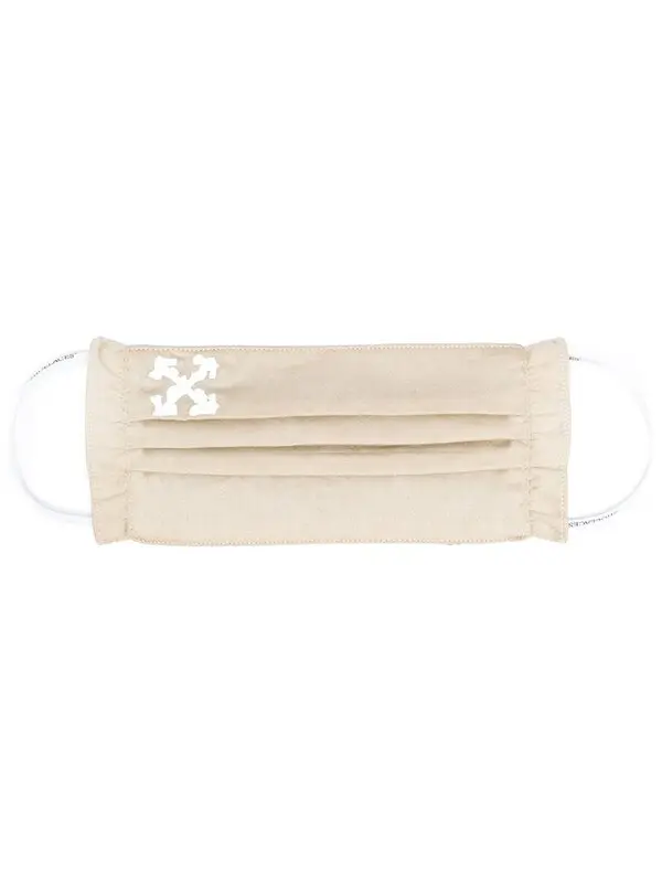 Off-White Embroidered Arrows Mask Bag - Beige/white