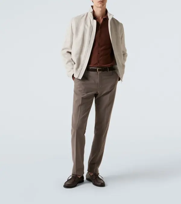 SLOWEAR Cotton Chinos Blu Scuro - Grey