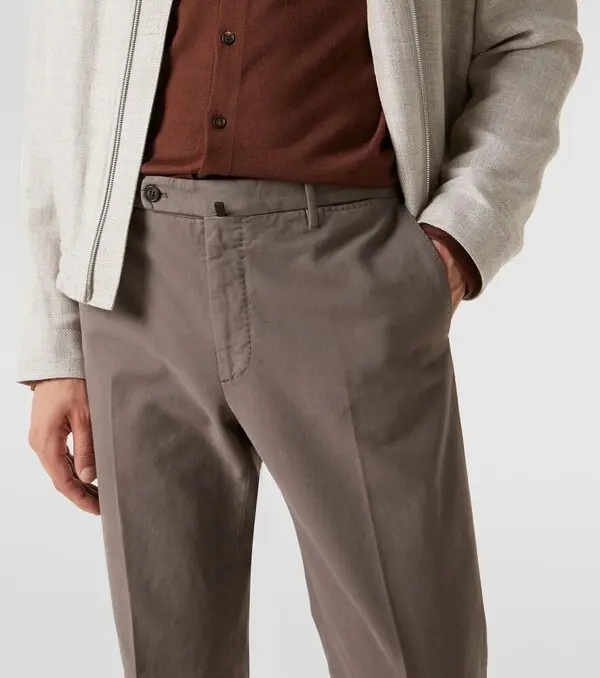 SLOWEAR Cotton Chinos Blu Scuro - Grey