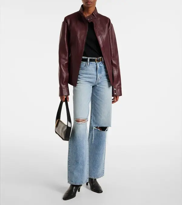 SLVRLAKE Grace Mid-rise Wide-leg Jeans