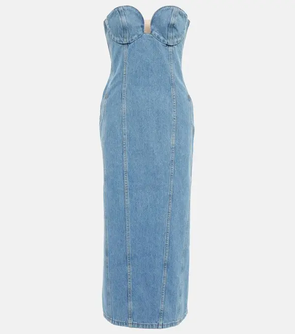 Magda Butrym Denim Midi Dress - Blue