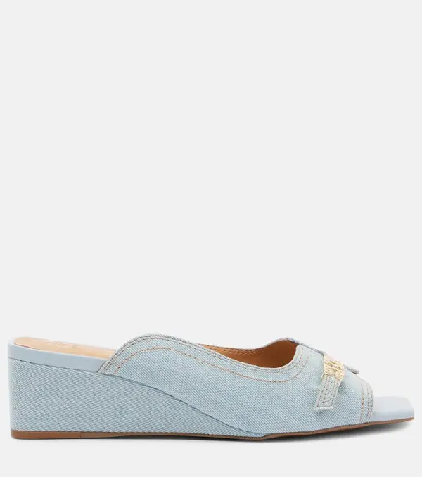 GANNI Butterfly Wedge Mules
