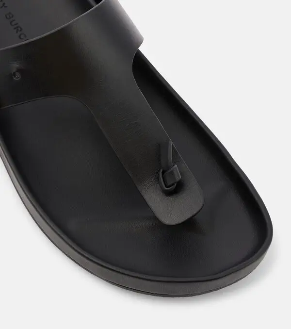 Tory Burch Mellow Leather Thong Sandals - Black