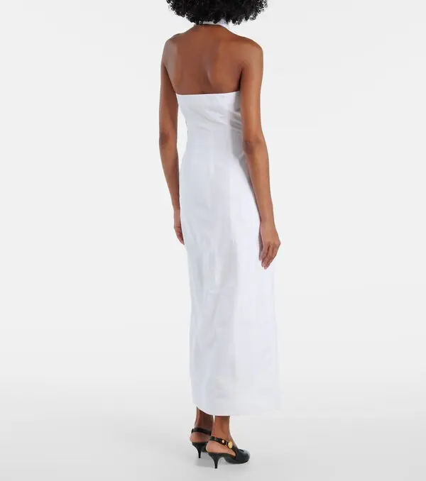 Balmain Open-back Buttoned Shirt Dress